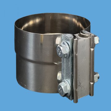 Double Bolts Exhaust Pipe Clamp with X Washer, INOX Band - QINGDAO EASY ...